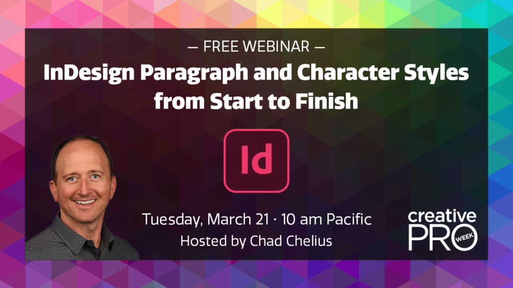 Webinar InDesign Styles 2023 1200×675 v2 | CreativePro Week
